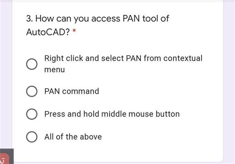 Solved 3 How Can You Access PAN Tool Of AutoCAD Right Chegg Com