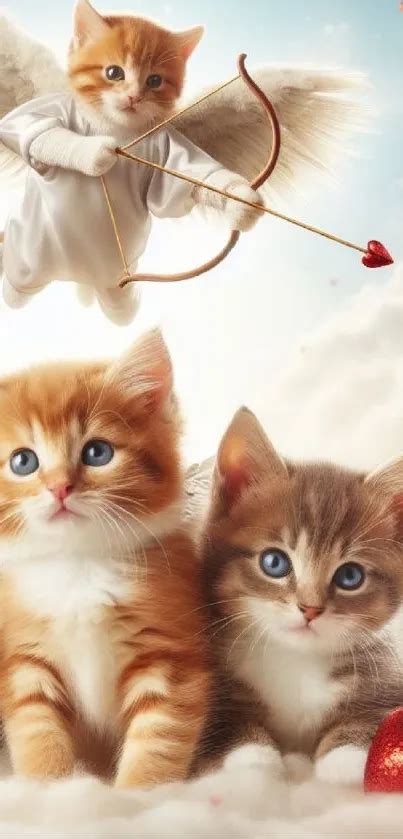 Cute Angelic Kittens Wallpaper Free Download