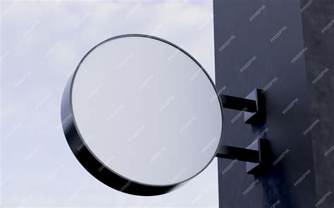 3d 렌더링 빈 공간 간판 간판 모형 프리미엄 사진