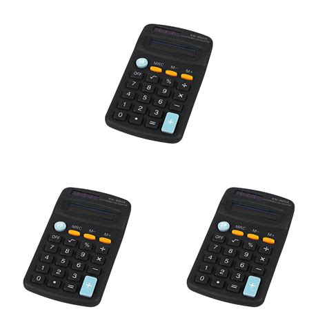 Lkwlpd 3 Pcs Basic Office Calculatorsbasic Small Battery Operated Large Display Four Function