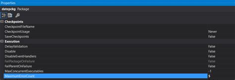 Ssis How To Increase Maximumerrorcount In Sql Server 2008 Jobs Or