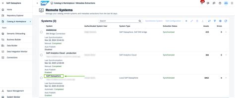 Sap Datasphere Catalog Integration Settings