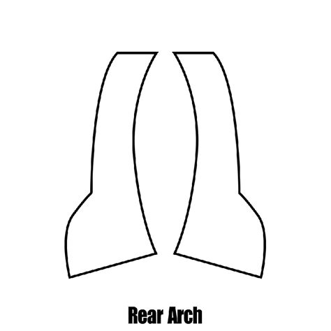 Clear Rear Wheel Arches Protection Film Vw Jetta 4 Door Saloon 2019 And Newer