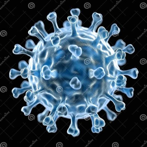 Scientific Illustration Of A Virus Structure With Detailed Features Stock Image Image Of