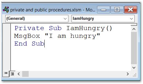 Private And Public Procedures In VBA Excel Unlocked