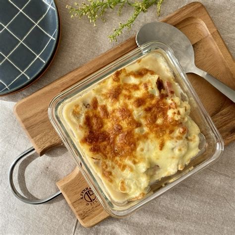 身体あたたまる【カリフラワーの豆乳グラタン】 ガスビルトインコンロ 毎日の献立レシピもノーリツ毎日グリル部