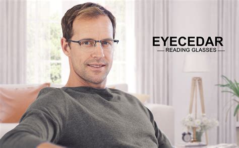Eyecedar 5 Pack Reading Glasses Men Blue Light Blocking Half Frame