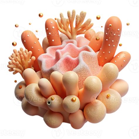 Extraordinary Classic Healthy Coral Polyps Isolated Microscopic View Original 60777876 Png