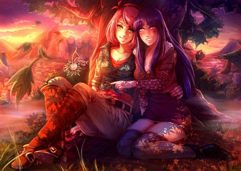 Sakura X Hinata Autumn In Konoha By Cherryinthesun On Deviantart