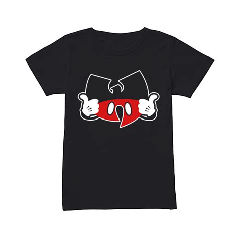 Mickey Mouse Wu Tang Clan Logo Classic Womens T Shirt