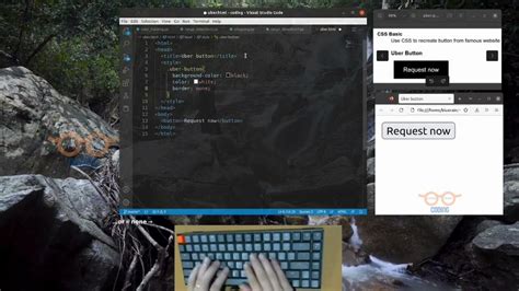 Basic Html Css How To Code A Uber Button Asmr Programming Youtube