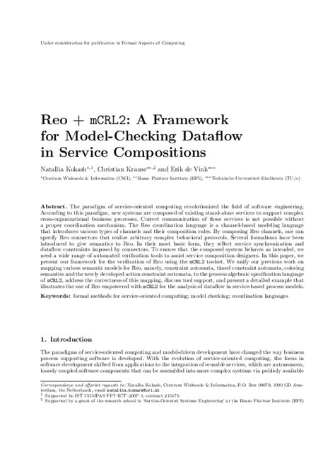 Pdf Under Consideration For Publication In Formal Aspects Of