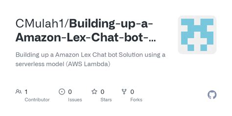 Github Cmulah1building Up A Amazon Lex Chat Bot Solution Using A