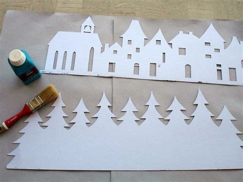 Как сделать зимний город из бумаги своими руками Christmas Card Crafts Christmas Diy Xmas