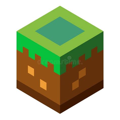 Minecraft Block With Cross On Top On Blue Background Stock Vector Illustration Of Cult