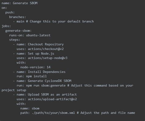 How To Generate An Sbom In Github Actions