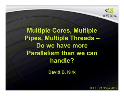 multiple cores multiple pipes multiple threads do we have more parallelism than we can