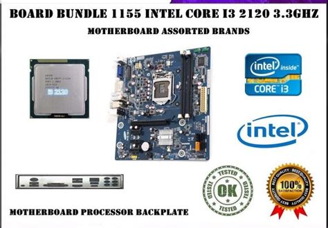 Bundle 1155 Core I3 2100 3 1ghz Motherboard Processor Backplate Lazada Ph