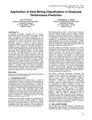 Fillable Online Application Of Data Mining Classification In Employee