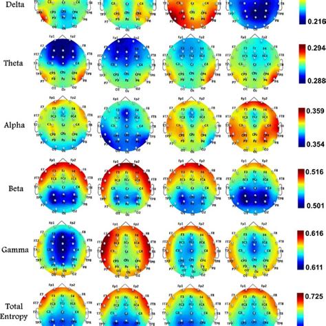 Visual Presentation Of Eeg Based Brain Entropy Map For Each Frequency Download Scientific