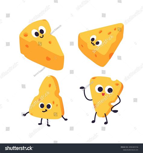 Funny Happy Cute Smiling Cheese Vector Stock Vector Royalty Free 2056383716 Shutterstock
