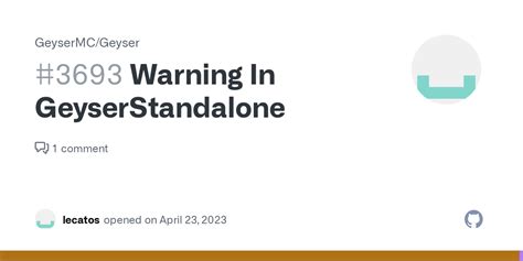 warning in geyserstandalone · issue 3693 · geysermc geyser · github