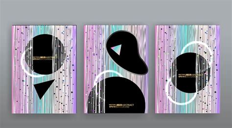 홀로그램 추상 페이지 템플릿세트 레트로 웨이브 결함 크리에이티브 힙스터 네온 및 파스텔 그라데이션 색상 0명에 대한 스톡 벡터 아트 및 기타 이미지 Istock