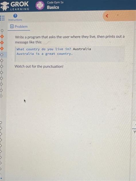 Solved Grok Code Gym 1a Basics Learning