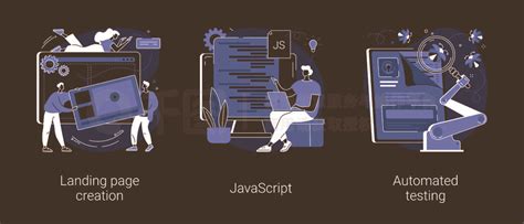 编程免抠元素 蓝色科技风格的网页设计javascript编程和自动化测试图标集 素材免费下载 3500像素 Eps格式 编号43690549 千图网