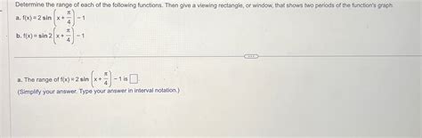 Solved Determine The Range Of Each Of The Following Chegg
