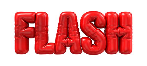 Flash Text 3d Render 24346047 Png