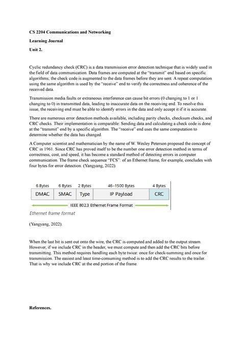 Cs 2204 Learning Journal Unit 2 Cs 2204 Communications And Networking