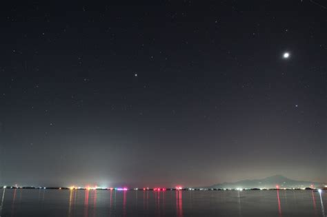 松江星の会 広場星月夜 11 22水明けの明星と春の大三角
