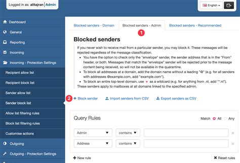 How To Blocklist Incoming Sender SpamBull