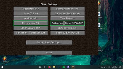 Weird Resolution Problem On Optifine Minecraft