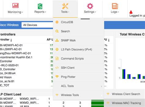 Cisco Wireless Client Search And Tracking Tools Network Monitoring Tools