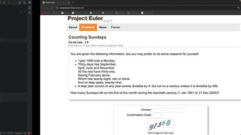 Project Euler 19 Counting Sundays Worked Solution In Scala Youtube
