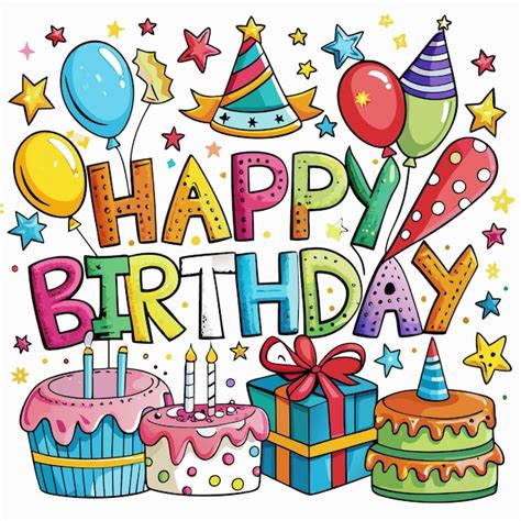 Happy Birthday Party Supplies Vectors And Illustrations For Free Download Freepik