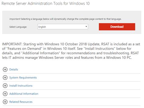RSAT Remote Server Administration Tools Internet Lab Ru