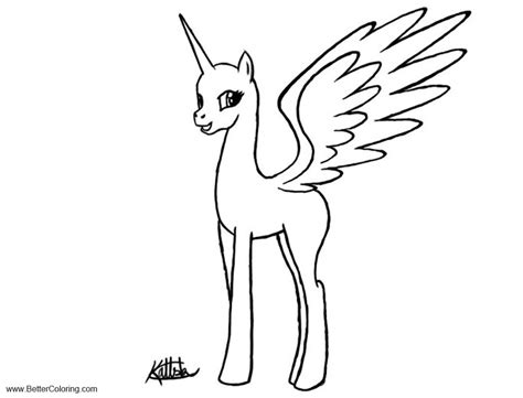 Mlp Alicorn Base Coloring Coloring Pages