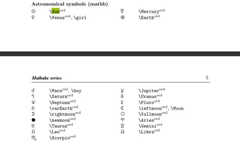 math mode how to extract only astronomical symbols from `mathabx