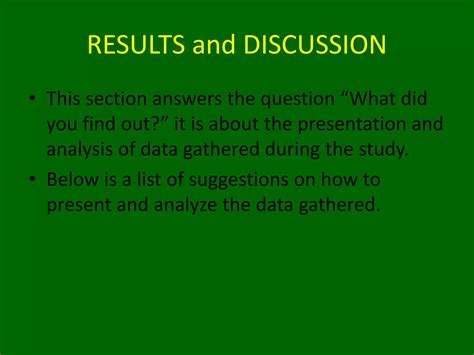 Writing Results And Discussion Summary And Conclusion Pptx