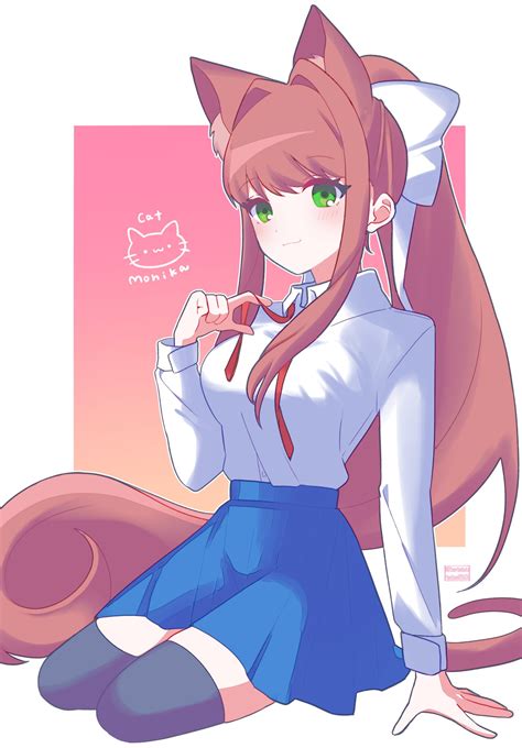Monika Doki Doki Literature Club Drawn By Kotohatoko Danbooru