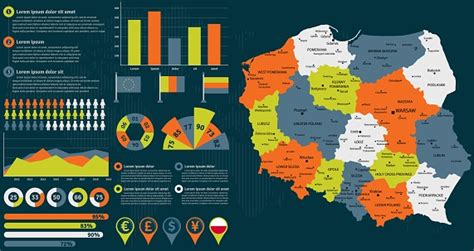 인포그래픽 요소가 있는 상세한 폴란드 지도 벡터 그림입니다 지도에 대한 스톡 벡터 아트 및 기타 이미지 지도 폴란드 경제 Istock