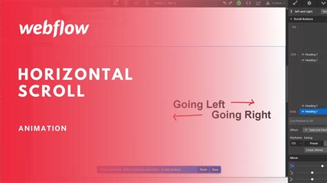 Beginner Webflow Animation Horizontal Scroll Step By Step Tutorial