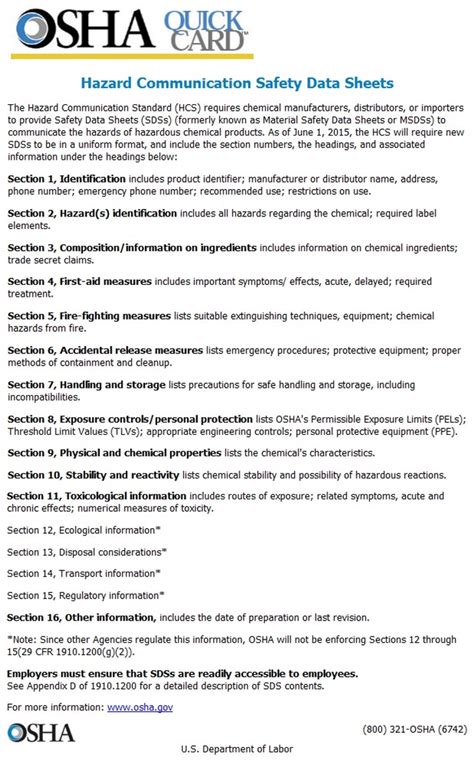 Osha Updates Requirements For Hazcom Tti Environmental Inc
