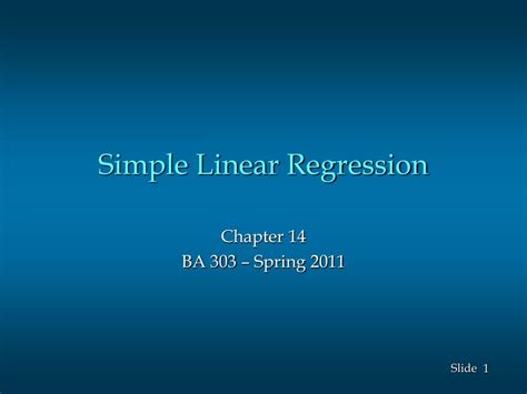 Ppt Simple Linear Regression Powerpoint Presentation Free Download