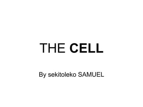 Cellular Classification Sub Cellular Organelles Pptx Biological