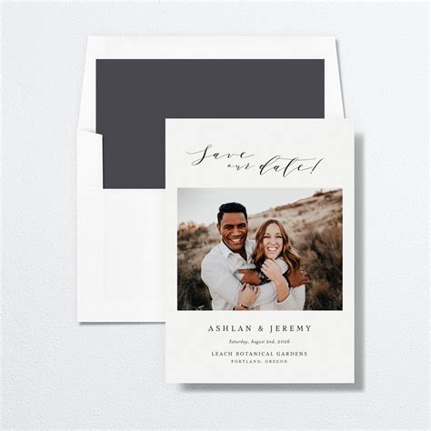 Simply Elegant Save The Date Cards The Knot Simply Elegant Save The Date Cards The Knot