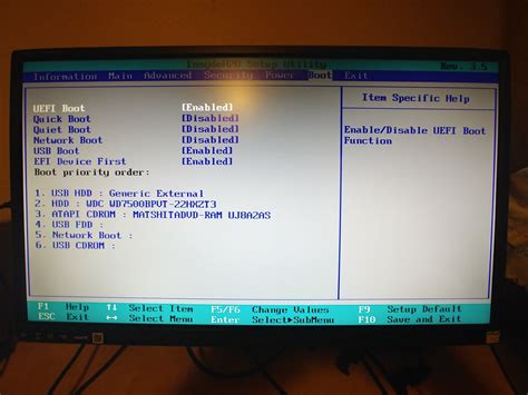 Acer Aspire 5830T Advanced Settings In BIOS Enabled For UEFI Priority Only Reloads W10 Legacy